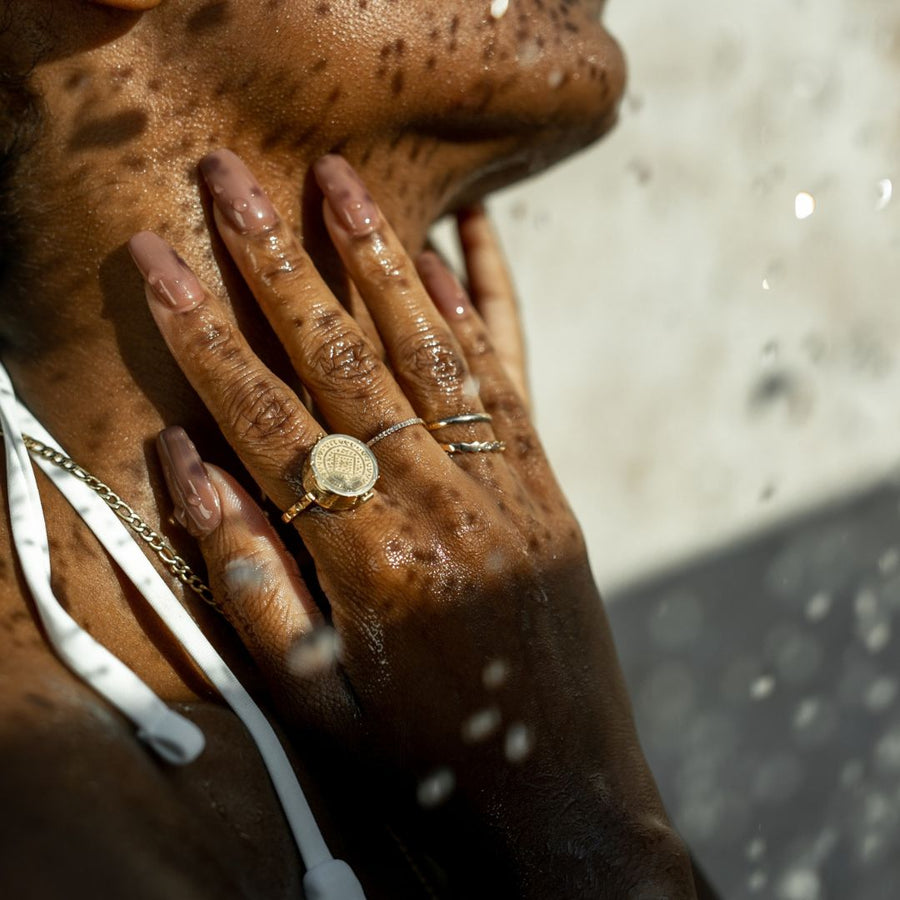 Boho Lip Balm Ring in Stainless Steel – getbalmy